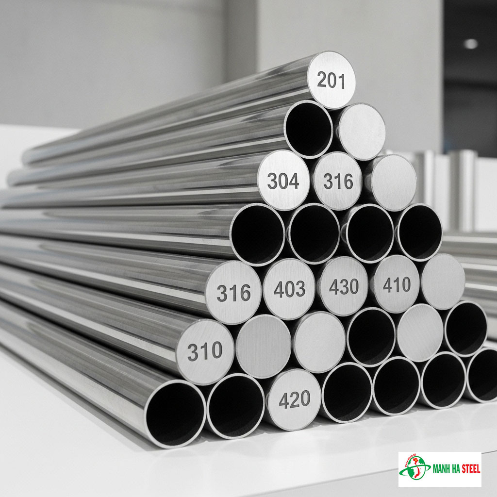 Ống inox trang trí Việt Nam 201, 304, 316, 403, 430, 410, 310, 420(08/2025)